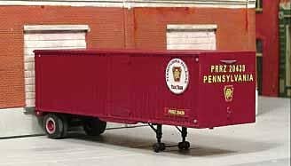 Sylvan - PRR 1950s 30' Single-Axle Piggyback Trailer - Resin Kit - With ...