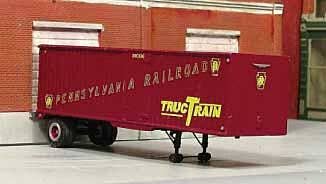 Sylvan - PRR 1950s 30' Single-Axle Piggyback Trailer - resin Kit ...