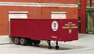 Sylvan - PRR 1950s 30' Tandem-Axle Piggyback Trailer - Resin Kit - With ...