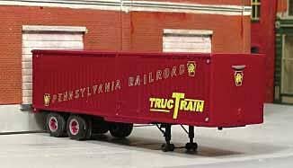 Sylvan - PRR 1950s 30' Tandem-Axle Piggyback Trailer - Resin Kit ...