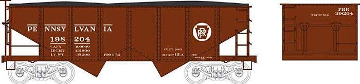 Bowser - PRR Class GLa 2-Bay Open Hopper - Kit - Pennsylvania Railroad ...