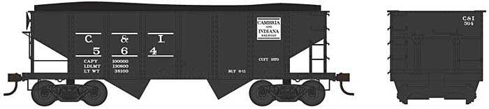 Bowser - PRR Class GLa 2-Bay Open Hopper - Ready to Run - Cambria ...