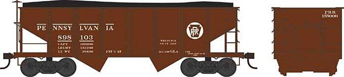 Bowser - PRR Class GLa 2-Bay Open Hopper - Ready to Run - Pennsylvania ...