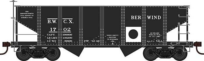 Bowser - PRR Class GLa 2-Bay Open Hopper - Ready to Run - Berwind White ...