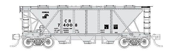 Fox Valley - PRR Class H30 3-Bay Covered Hopper - Ready to Run ...
