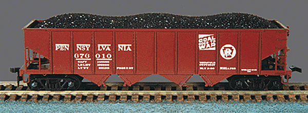 Bowser - PRR H-21a 4-Bay Hopper - Pennsylvania Railroad "Coal Goes To ...