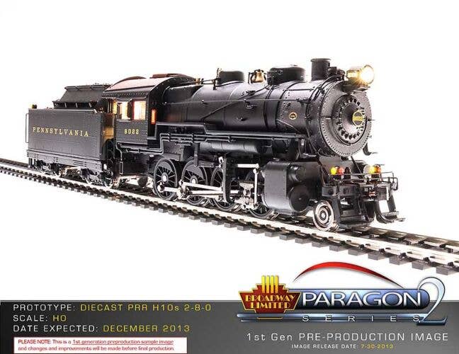 BLI - PRR H10s 2-8-0 w/Sound, Smoke & DCC - Paragon2(TM) - Pennsylvania ...