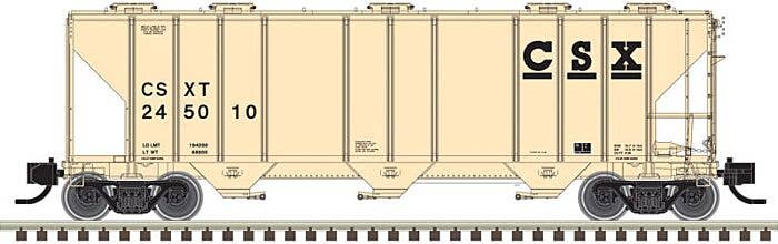 Atlas - PS-4000 3-Bay Covered Hopper - Ready to Run - Master(R) - CSX ...