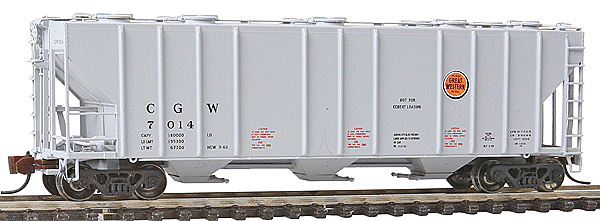 BLMA - PS-4000 Covered Hopper - Ready to Run - Chicago Great Western ...