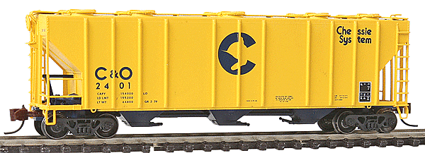 BLMA - PS-4000 Covered Hopper - Ready to Run - Chessie/C&O #2401 ...