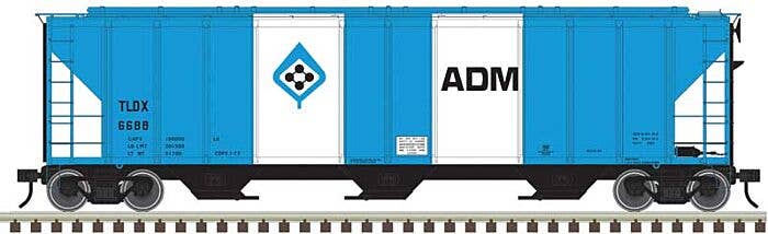 Atlas O - PS-4427 Low-Side Covered Hopper - 2-Rail - Ready to Run ...