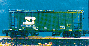 S Helper - PS2 Covered Hopper - Burington Northern (green w/white ...