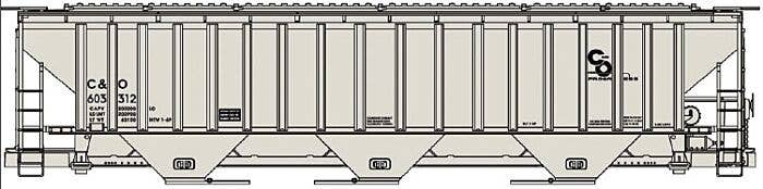 Accurail - Pullman-Standard 4750 3-Bay Covered Hopper - Kit ...