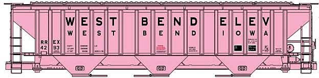 Accurail - Pullman-Standard 4750 3-Bay Covered Hopper - Kit - West Bend ...