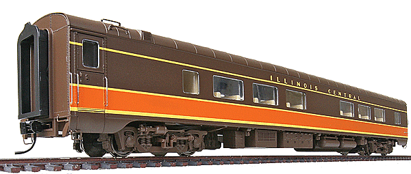 Walthers - Pullman-Standard 52-Seat Coach - Ready to Run - Illinois Central (brown, orange ...