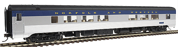Walthers - Pullman-Standard 52-Seat Fluted-Side Coach - Ready to Run - Norfolk & Western (silver ...