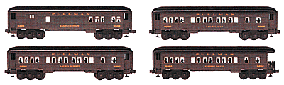 Lionel - Pullman Madison Baby four pack - Two passenger coaches, one ...