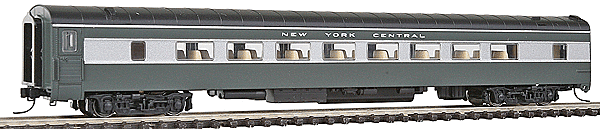 Walthers - Pullman Standard 64-Seat Coach w/Smooth-Sides - Ready to Run - New York Central (2 ...