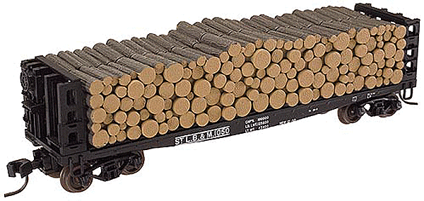 Atlas - Pulpwood Flatcar w/Load - Assembled - St. Louis, Brownsville ...