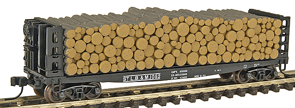 Atlas - Pulpwood Flatcar w/Load - Assembled - St. Louis Brownsville ...