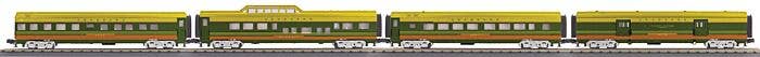 MTH - RailKing 60' Streamlined 4-Car Set - 3-Rail - Ready to Run ...