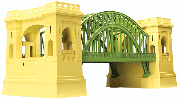 MTH - RailKing Hell Gate Bridge - Cream & Green - 507-309021