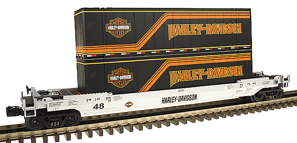 MTH - RailKing Husky Stack Car - Harley-Davidson - 507-3076169
