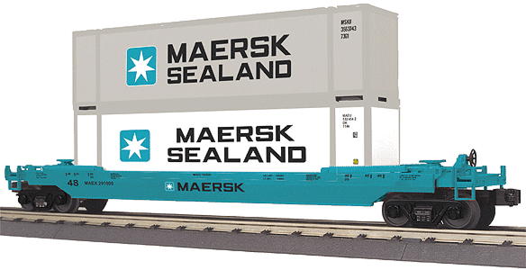 MTH - RailKing Husky Stack Car - Maersk - 507-3076320
