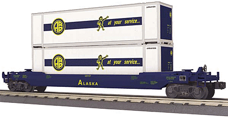 MTH - RailKing Husky Stack Car - Alaska - 507-3076377