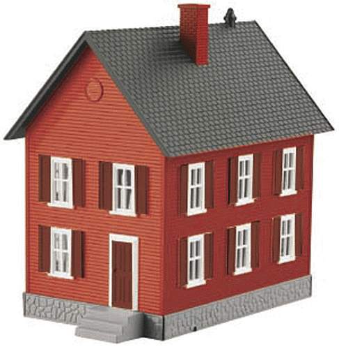 MTH - RailKing RailTown Buildings - Assembled - Row House (red) - 507 ...