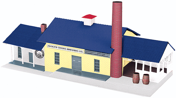 MTH - Railking Railtown Buildings - Coors Brewery with Operating Smoke ...