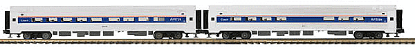 MTH - RailKing Streamlined Amfleet Coach w/Lights 2-Pack - 3-Rail ...