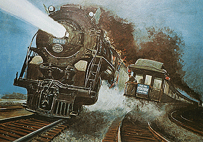 Night Train Painting