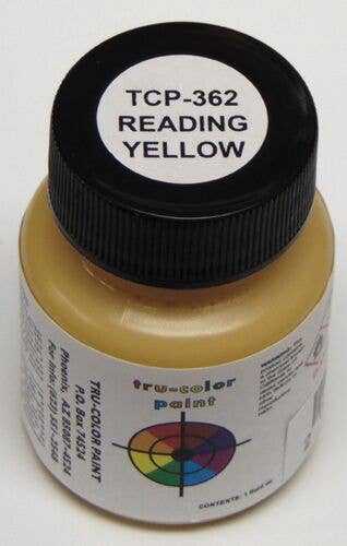 Tru-Color - Railroad Color Acrylic Paints - 1oz 29.6mL - Reading Yellow ...