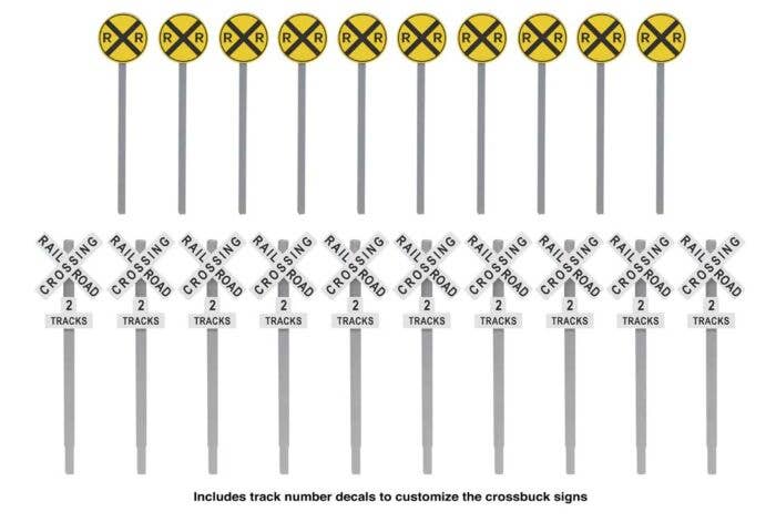 Blank Railroad Crossing Sign