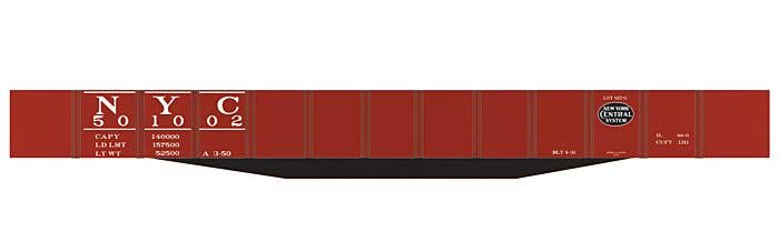 Tichy - Railroad Decal Set - New York Central USRA 46' Gondola (black ...
