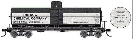 Tichy - Railroad Decal Set - Dow Chemical DOWX 10,000-Gallon Tank Car ...