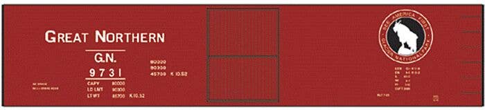 Tichy - Railroad Decal Set - Great Northern 40' Double-Sheathed Wood ...