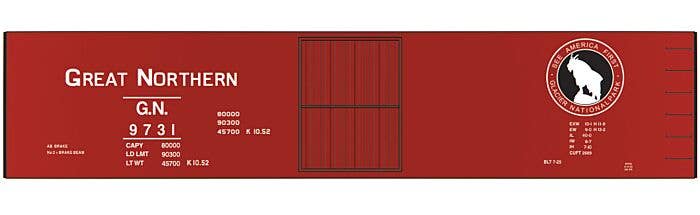 Tichy - Railroad Decal Set - Great Northern 40' Double-Sheathed Wood ...