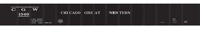 Tichy - Railroad Decal Set - Chicago Great Western 50' Steel Gondola ...