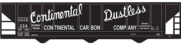 Tichy - Railroad Decal Set - Continental Carbon Co. Covered Hopper ...