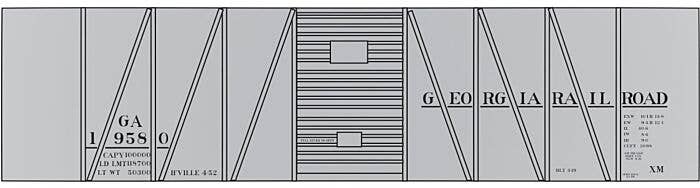 Tichy - Railroad Decal Set - Georgia Railroad USRA 40' Single-Sheathed ...
