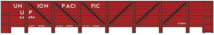 Tichy - Railroad Decal Set - Union Pacific GS Wood Gondola - 293-10174N