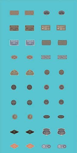 Tichy - Railroad Decal Set - 20 Assorted Pairs of Raised-Print Builders ...