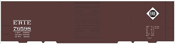 Tichy - Railroad Decal Set - Erie 40' Steel Boxcar (Small Diamond Logo ...