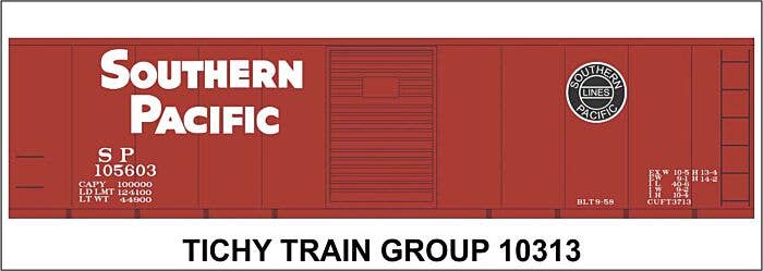 Tichy - Railroad Decal Set - Southern Pacific 40' Steel Boxcar (Sans ...