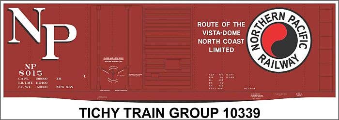 Tichy - Railroad Decal Set - Northern Pacific 40' Steel Plug & Sliding ...