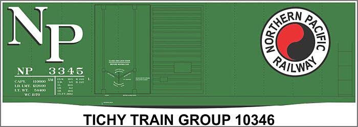 Tichy - Railroad Decal Set - Northern Pacific 40' Plug and Sliding Door ...