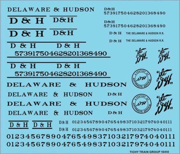 Tichy - Railroad Decal Set - Delaware & Hudson Roadname Set (black ...