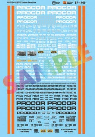 Microscale - Railroad Decal Set - Various Procor PROX Tank Cars - 460 ...